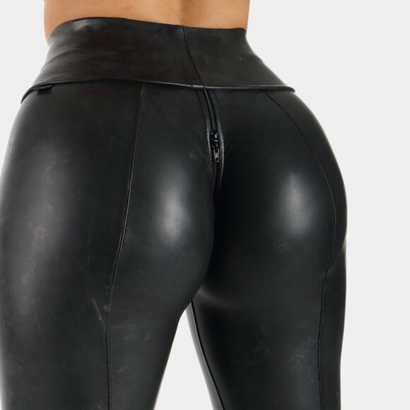 Ishtar & Brute | Pants & Jumpsuits | Ishtar Brute Real Bonded Latex Flare Pants Black Medium ...